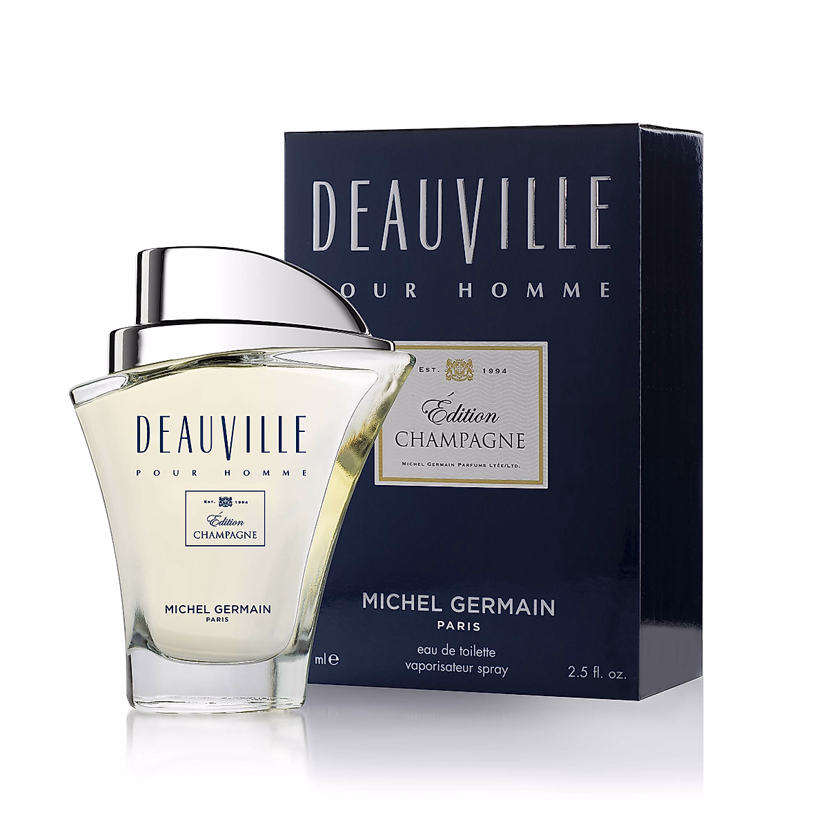 Michel Germain Deauville Pour Homme Eau de Toilette Spray Men's Cologne, Top Notes of French Sage, Clementine, Fresh & Sophisticated Blend for Him, 2.5 Fl Oz