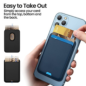 Magnetic Wallet Card Holder Compatible with Apple MagSafe Wallet for iPhone 15 Pro Max/15 Pro/15/15 Plus/iPhone 14 Model, Mag Safe Wallet for iPhone 13 Pro Max/13 Pro/13/13 Mini/12 Series, Forest