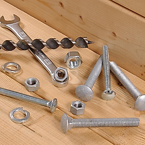 Hillman Fastener 240180 3/8-16X4 Carriage Bolt, 3/8 x 4-Inch, No Color