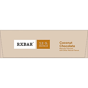 RXBAR Protein Bars, Protein Snack, Snack Bars, Coconut Chocolate, 22oz Box (12 Bars)