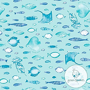 i Play Boys Reusable Absorbent Baby Swim Diapers Light Aqua Fish 12 Months