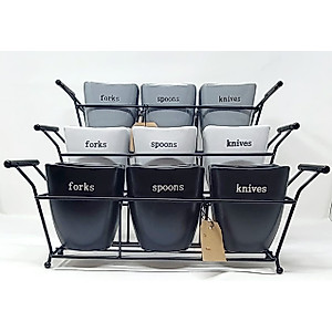 Signature Housewares 07592 Utensil Holders, Medium, Gray