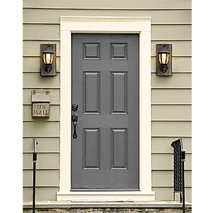 Dahey Rustic Wall Hooks for Mason Jar Lantern Wall Decor, Set of 2 Decorative Iron Hooks with Wood Boards for Hanging Sconce Candle Plants Hangers, Christmas Home Decor