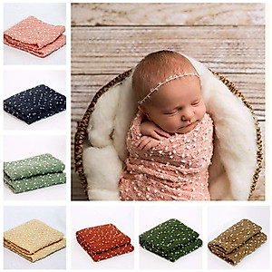 Matissa Newborn Baby Photography Prop Baby Girl/Boy Mohair Swaddle Wrap Blanket (Burnt Orange)