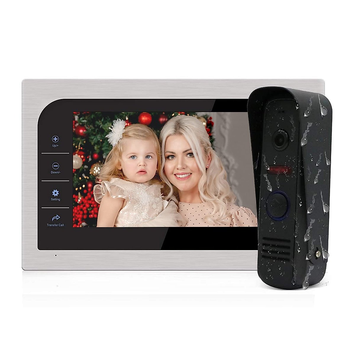 JeaTone 10 Inches Wired Video Intercom System, Doorbell with Camera and Monitor, Home Security System with IP65 Waterproof Doorbell, Night Vision, 1080P HD/2.0MP, Motion Detection, Dual-Way Intercom