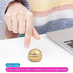 Desk-Fidget-Toys for Kinetic-Toy: Cool-Gadgets Cool-Stuff for Adults Kids Teens, Spinning Up to 180 Seconds, Stress Relief Toy for Christmas Optical-Illusion Gift for Office School Home Women Men