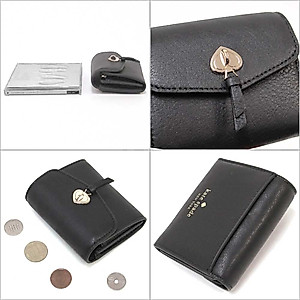 Kate spade new york Marti Small Flap Pebbled Leather Wallet Black