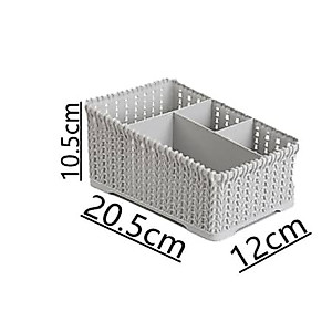 Multi-Purpose Storage Organizer | Office, Living Room, Bathroom Organizer | Holds Stationary, Vitamins, Supplements, Makeup | Large Capacity | Home Organization (Grey)