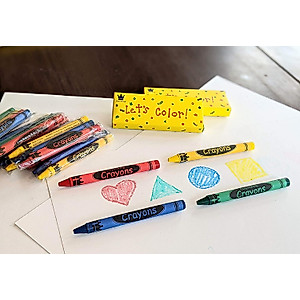 CrayonKing 25 Sets of 4-Packs in a Box (100 total bulk Crayons) Restaurants, Party Favors, Birthdays, School Teachers & Kids Coloring Non-Toxic Crayons