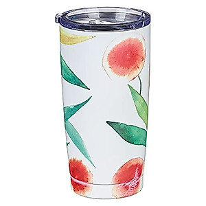 Heartfelt Insulated Travel Mug Make Every Day Count, Orange Blossoms, Stainless Steel
