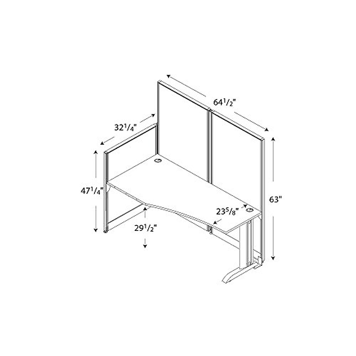 Bush Business Furniture WC36492-03STGK Home Office Furniture Set, Large, Mocha Cherry