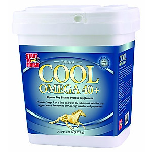 Manna Pro Cool Omega 40+ | Equine Dry Fat and Protein Supplement | 8 Pounds