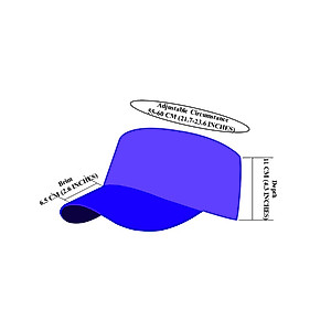 ChezAbbey Military Flat Top Cap Army Cadet Cotton Adjustable Hat Unisex Basic Quick Dry Baseball Hat for Men Women