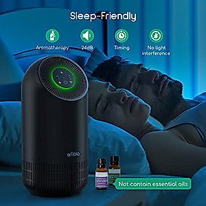 Air Purifiers for Home Up to 880 Ft² With Fragrance Sponge, 24dB HEPA Filter Air Fresheners,3-Stage Filtration Remove 99.99% Smoke, Allergies, Pet Dander, Odor, Dust cleaner For bedroom and office