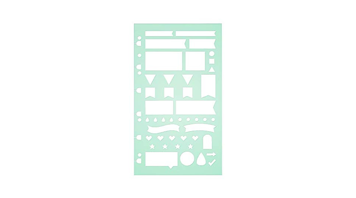 Filofax Planning Stencil Sheet - Mint Green Organizer Accessory