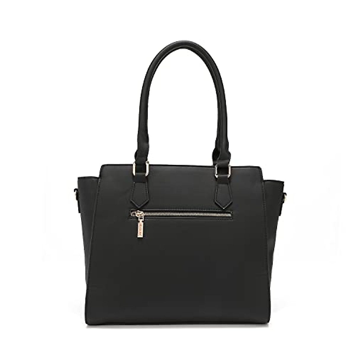 Nicole Lee Diana 3-in-1 Handbag Set for Travel/Work/School (Large Satchel, Mini Satchel Crossbody, Zip Pouch Wristlet) (Black)