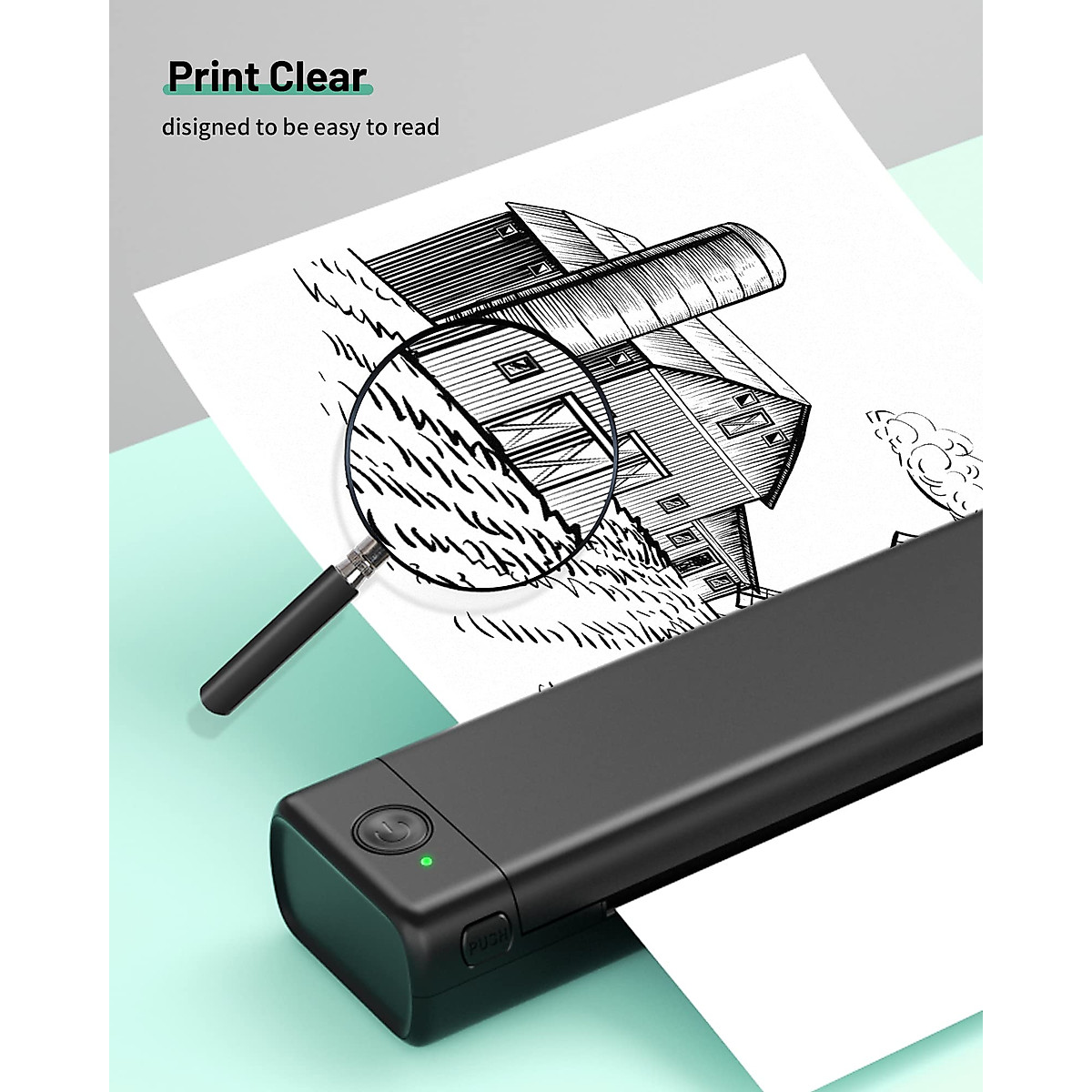 Itari US Letter Thermal Paper for M08F-Letter Portable Printer, Multipurpose Thermal Paper for Picture, Homework, Contract, 8.5" x 11" Size, 100 Sheets