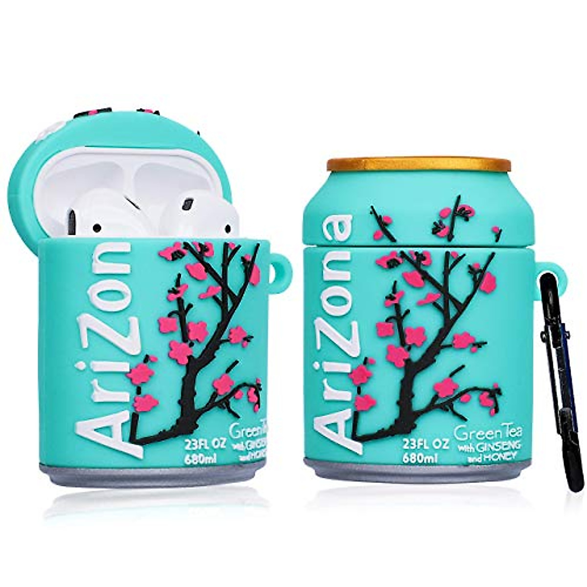 Besoar for Airpod 1&2 Case, 3D Cute Silicone Cartoon Kawaii Cool Air pods Cover, Funny Fun Fashion Unique Trendy Food Design for Girls Women Boys Men Teen Soft Cases for Airpods 2/1 (Plum Green Tea)