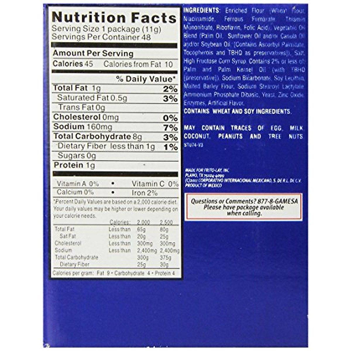 Gamesa Saladitas Crackers, 48 Count (Pack of 1)