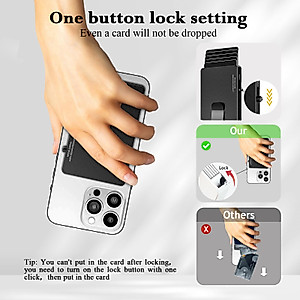 MagSafe Magnetic Card Wallet for iPhone 12/13/14 Series - Slim Metal Card Holder with Money Clip and Pop-Up Function