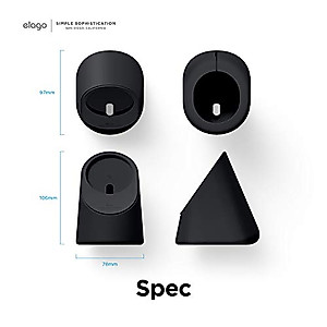 elago MS1 Charging Stand Compatible with MagSafe Charger - Premium Silicone Stand Compatible with iPhone 12, 13, 14 Series [Black] [Charging Cable Not Included]