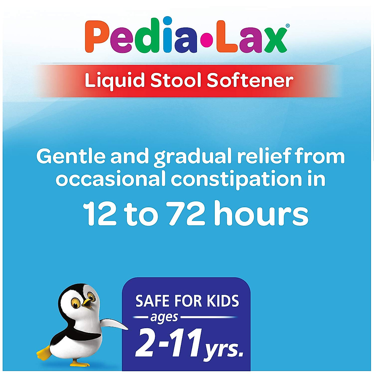 Pedia-Lax Liquid Stool Softener for Kids, Ages 2-11, Berry Flavor, 4 Fl Oz (Pack of 3) Packaging may vary