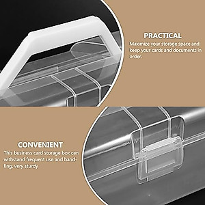 Kisangel Box Baseball Office Accessory Business Supplies Card Large Plastic Clamshell