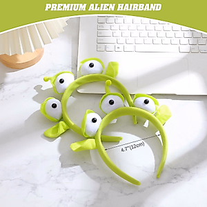 Three-eyed Alien Monster Toy Headband Cute Plush Headband Headwear for Themed Party Girls and Kids (1 Pcs)