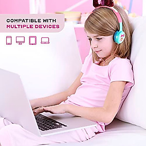 L.O.L. Surprise! Kids Safe Over The Ear Headphones HP2-13136 | Kids Headphones, Volume Limiter for Developing Ears, 3.5MM Stereo Jack, Recommended for Ages 3-9, by Sakar (Styles may vary)