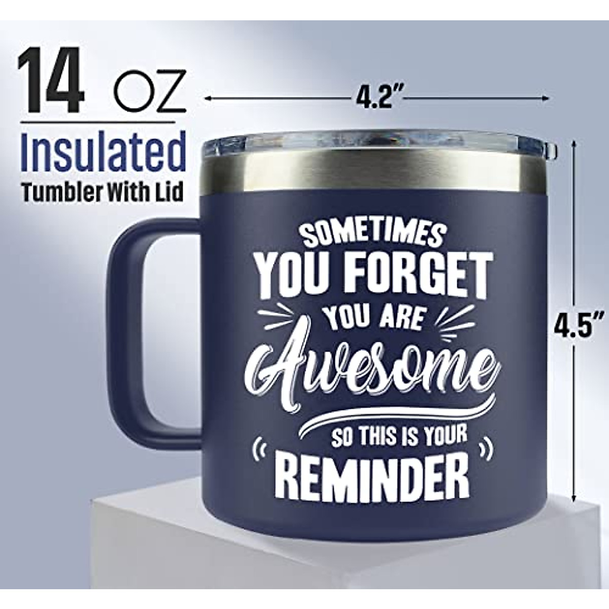 Birthday Gifts For Men, Dad - Gifts For Men, Dad - 14 Oz Mug Stainless Steel Mens Gifts, Gifts For Men Unique - Inspirational, Congratulations Funny, Gifts For Men, Dad, Husband, Coworker, Employee