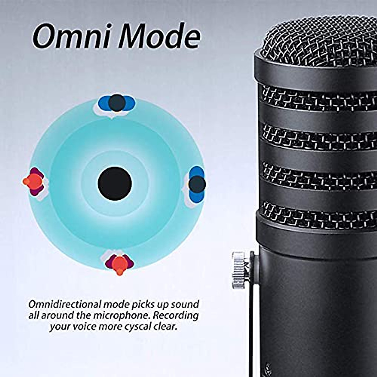 Recording Microphone, Professional USB Condenser Microphone, Desktop Computer Mic for Podcasting, Chatting, Voice Over, Gaming, Interview, Conference Call