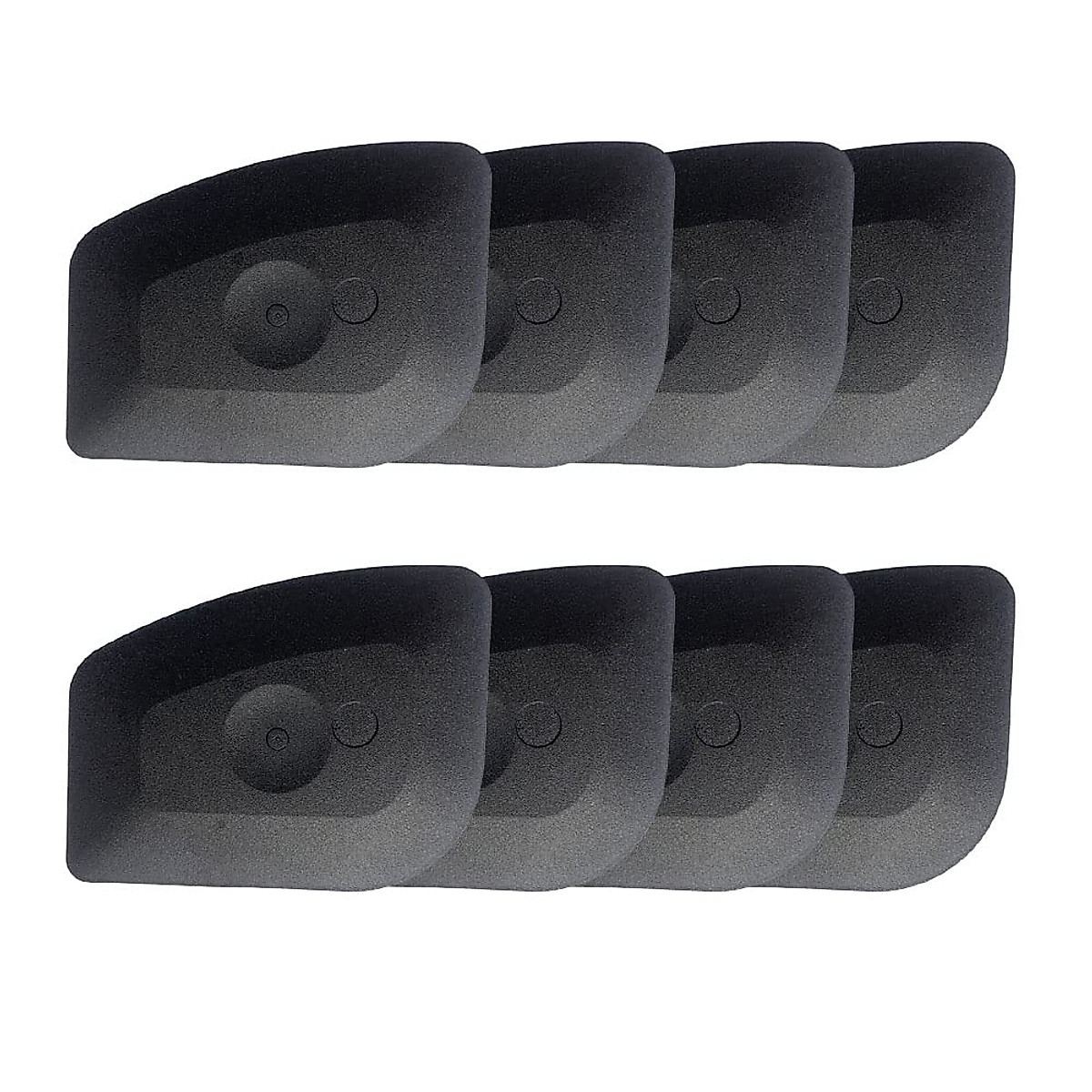 Pan Scrapers Dish Scraper Tool Set, 8Pack Cast iron Cleaner Scraper Multifunctional Scraper Polycarbonate Plastic Pan Pot Scraper, Iron Skillet Scraper Scrubber for Cleaning Grease, Kitchen (Black)