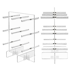 Clear Bubble Acrylic Donut Wall - Double Sided Donut Wall Display,Pretzel Holder Stand for Dessert Table, Reusable Bagel Board Tower for Party,Wedding,Birthday,Tabletop Pegboard with 18Pegs Rack 36Doughnuts by VREASK