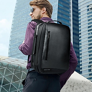 Krone Kalpasmos Carry-on Backpack, 40L Travel Backpack Flight Approved Carry On Backpack for Men & Women, Dual Layer Large Capacity Premium Leather Laptop Backpack Water Resistant Backpack