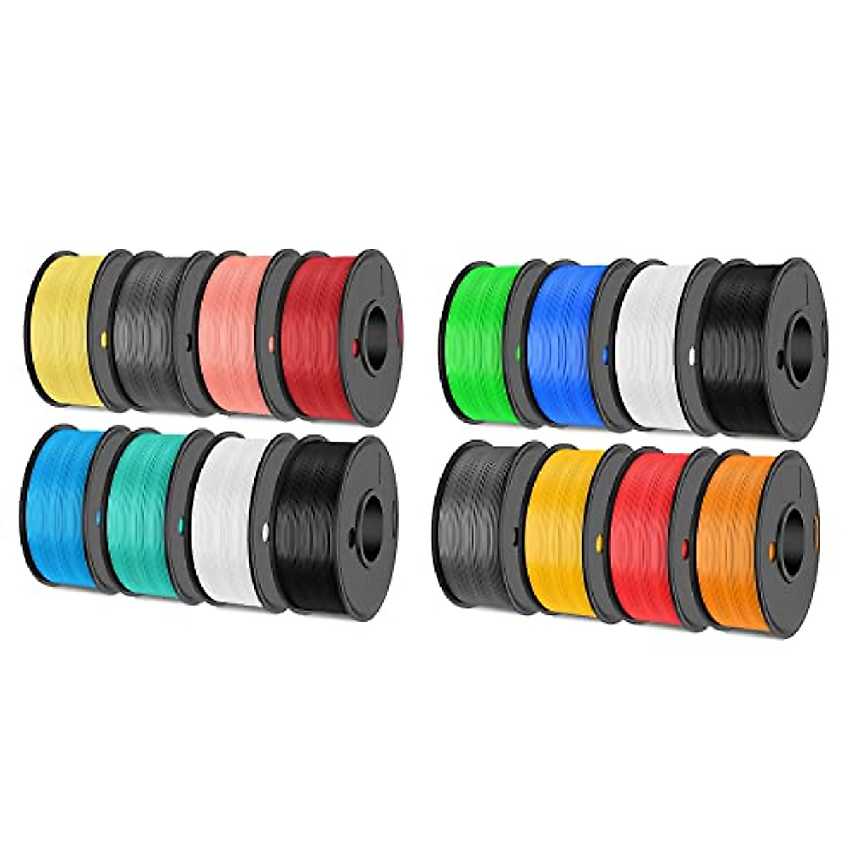 SUNLU 3D Printer Filament Bundle, SUNLU PLAMETA & PLA+ Filament 1.75mm, 100% Neatly Wound PLAMETA 2KG+PLA Plus 2KG, 0.25kg Spool, 16 Packs