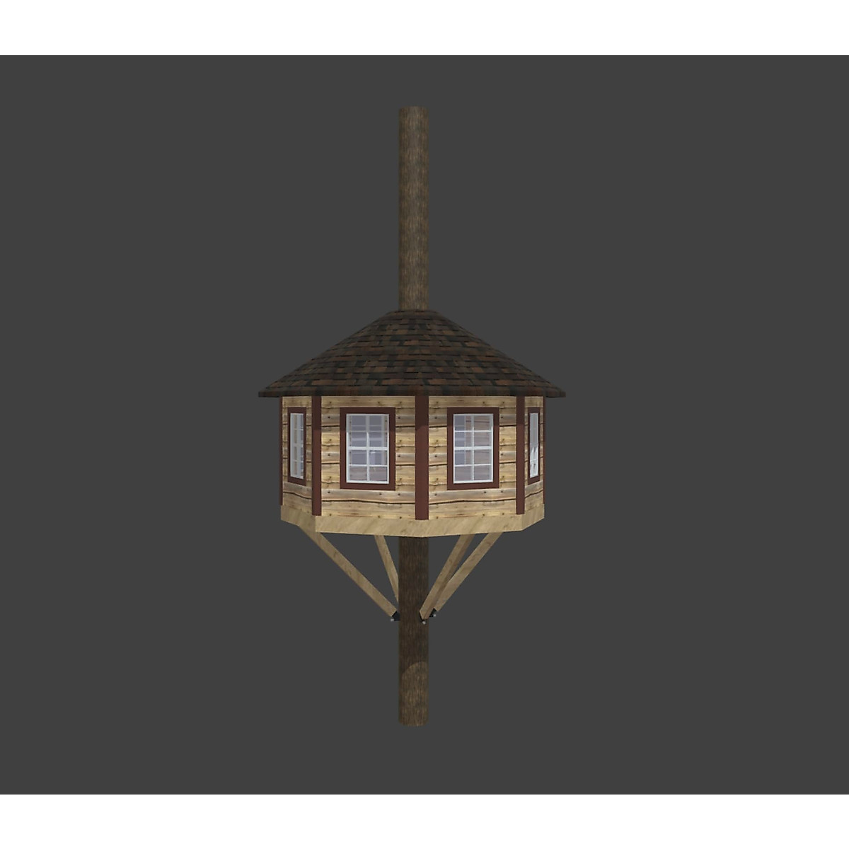 The White River © : 8' Octagonal Treehouse Plan