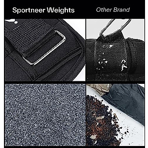 Sportneer Adjustable Ankle Weights 1 Pair 2 4 6 8 10 Lbs Leg Weight Straps for Women Men, Weighted Ankle Weights Set for Gym,Fitness, Workout,Walking, Jogging,1-5 lbs for Each Ankle, 1 Pair 2-10 lbs (Black)