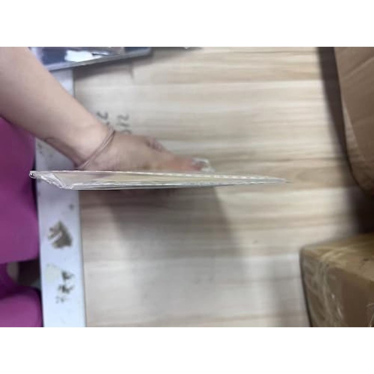 2Pcs Acrylic Makeup Mixing Palette with 2 Pcs Makeup Spatula, Foundation Mixing Tray Cosmetic Palette Mixer Makeup Palette for Foundation, Makeup Mixing Tray for Mixing Eye Shadow Lipsticks Nail Art