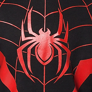 Marvel Spider-Man Miles Morales Toddler Boys Fleece Cosplay Pullover Hoodie and Pants Outfit Set 5T