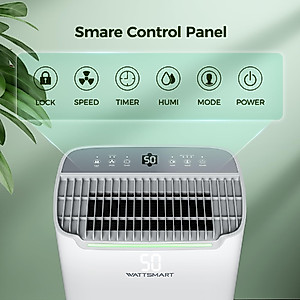 4,500 Sq.Ft Dehumidifier for Basement with Drain Hose, 50 Pint Dehumidifiers for Large Home with Three Operation Modes, Intelligent Humidity Control, 24HR Timer for RV, Bathroom, Bedroom