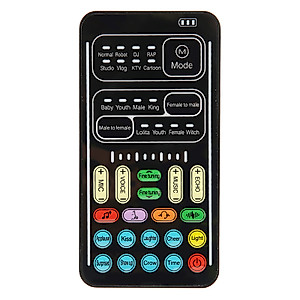Voice Changer Disguiser, Mini Gaming Live Sound Card, for /PS5/ One/Phone/Computer PC/Tablet, 8 Kinds Sound Adjustable, Plug and Play(Black)