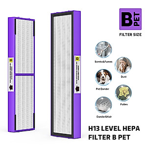 FLT4850PT HEPA Filter B Fresh Pet Replacement Compatible with Guardian Models AC4850, AC4825, AC4870, CDAP4500, AC4900, AC4300, AP2200, FLT4850PT, Violet, 2-Pack