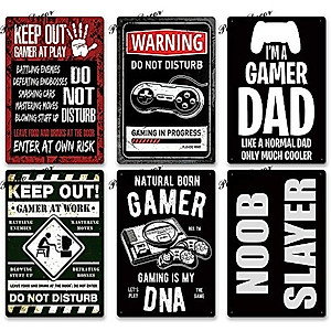 Pozino Game Sign Light Tin Sign Pac Black Arcade Video Game Room Wall Decor Game Room tin Signs 8x12 inch