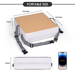 Toddler Booster Seat for Dining Table,PU Waterproof Kids Booster Seat for Table with Safety Buckles,Non-Slip Bottom Portable Booster Cushion for Travel