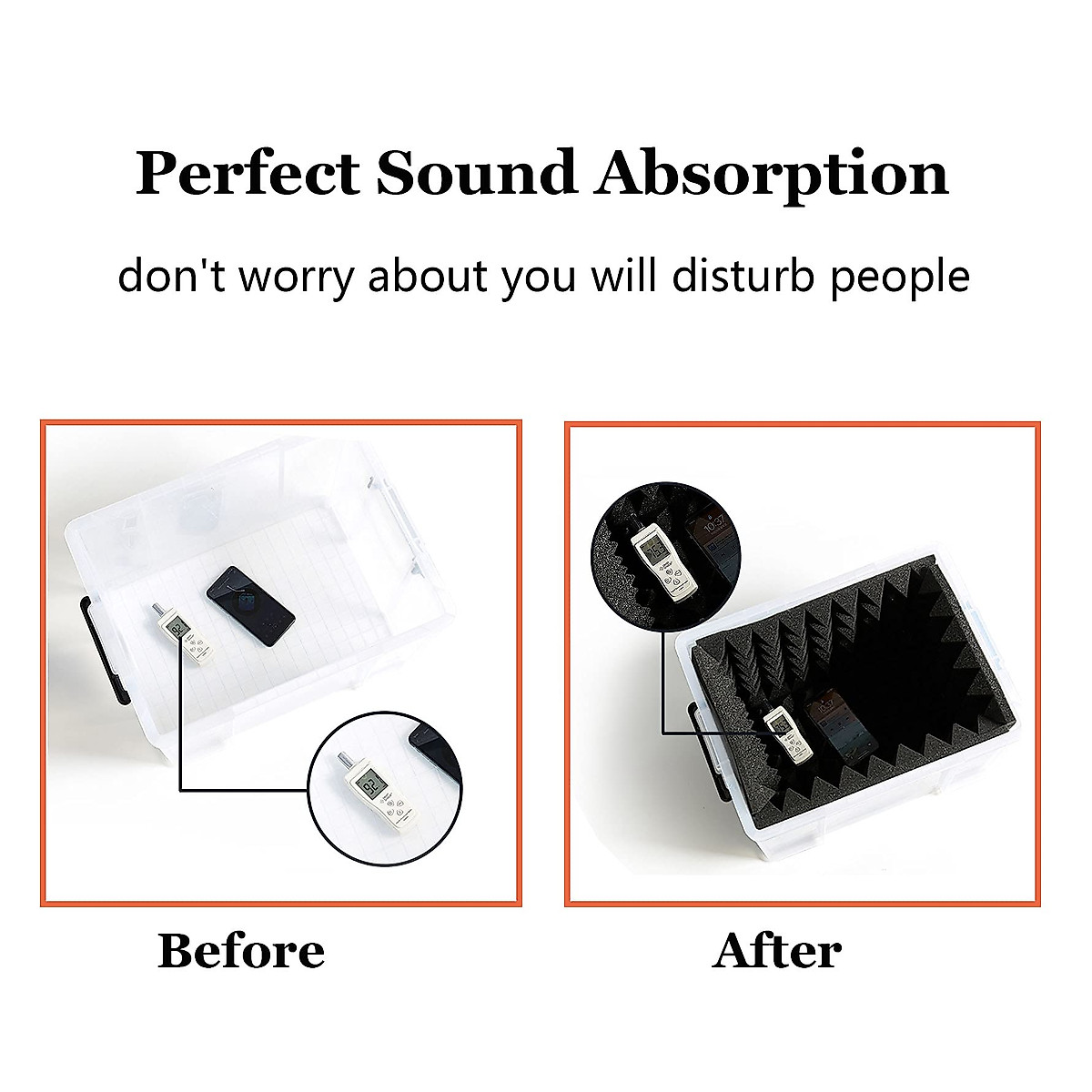 Heavyoff 12 Pack Acoustic Foam Panels Studio Soundproofing Wedges 10"x10"x2" Noise Dampening Sound Insulation for Home Ceiling, White