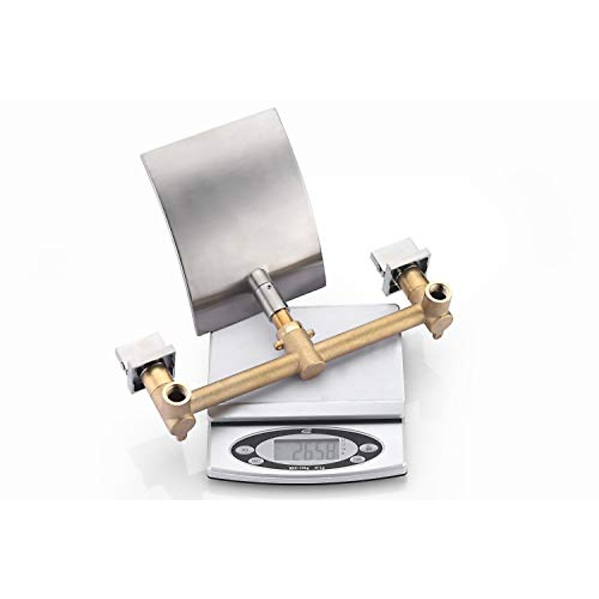 SUMERAIN Wall Mount Waterfall Tub Faucet 3 Hole Brushed Nickel Bathtub Faucet, Extra High Flow Rate