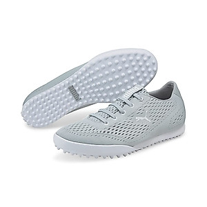 PUMA Women's Monolite Fusion Slip-On Golf Shoe, High-Rise White, 8.5