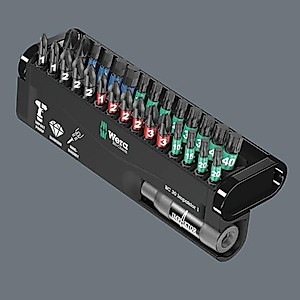 Wera 05057690001"Impact 1" Bit-Check - Silver (30Piece) [Energy Class A]