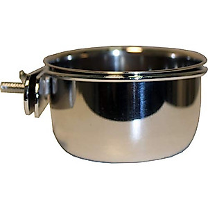 A&E Cage Co. 644093 Coop Cup with Ring/Bolt Stainless Steel, 5 oz