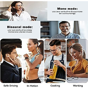 Wireless Earbuds, Bluetooth 5.2 Headphones Mini Wireless in Ear with ENC Noise Cancelling Mic, 30H with HiFi Stereo IP7 Waterproof Earphones Air Buds Pro Touch Control Smart Pop-up Auto Pairing